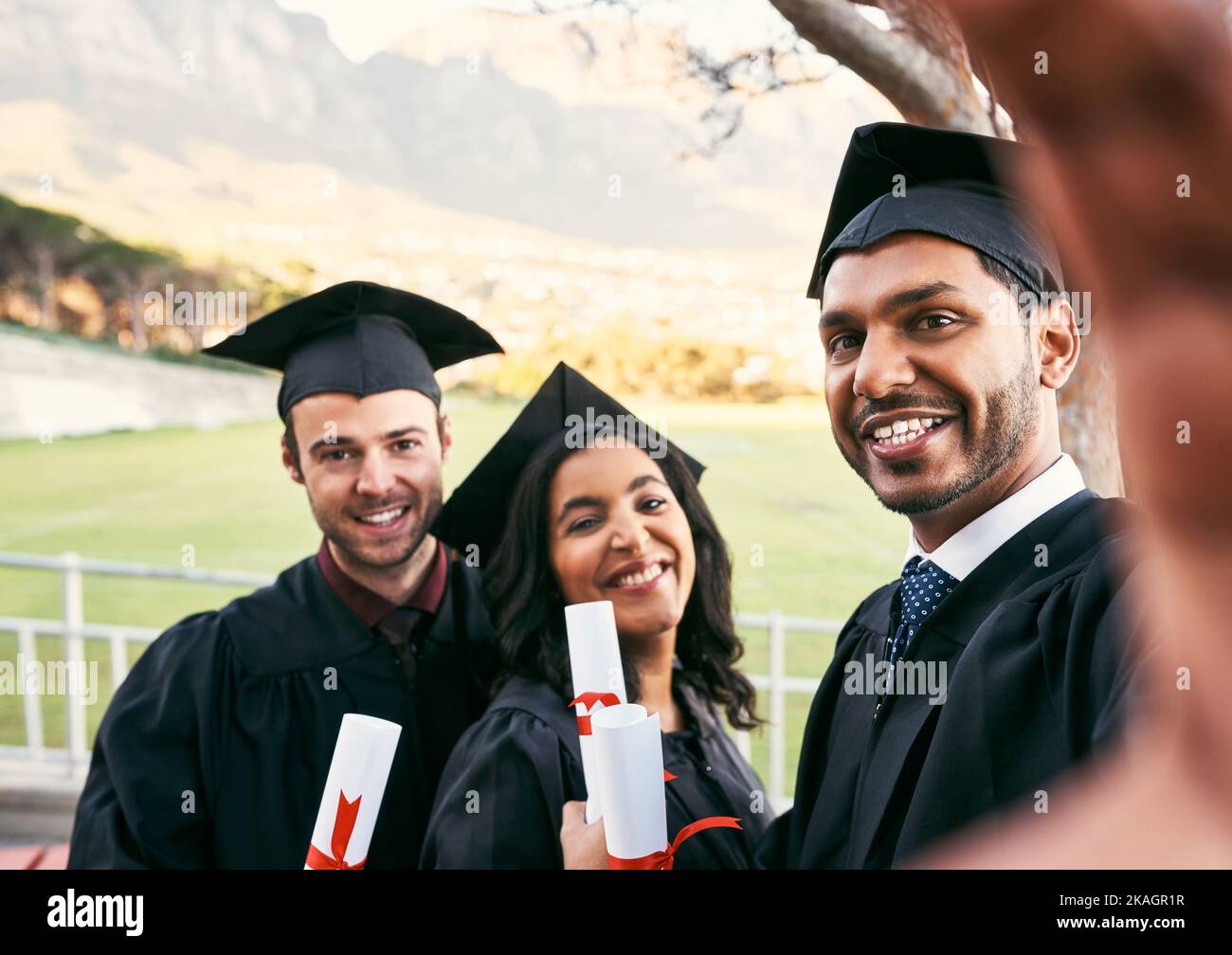 Check out what weve got. a group of students taking a selfie together ...