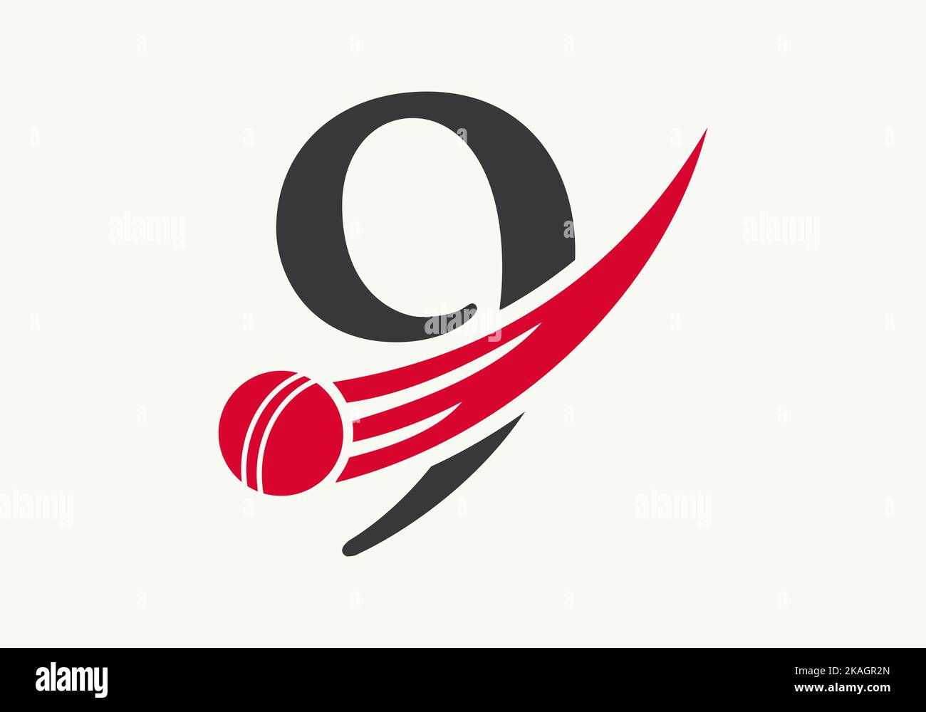 Letter 9 Cricket Logo Concept With Ball Icon For Cricket Club Symbol ...