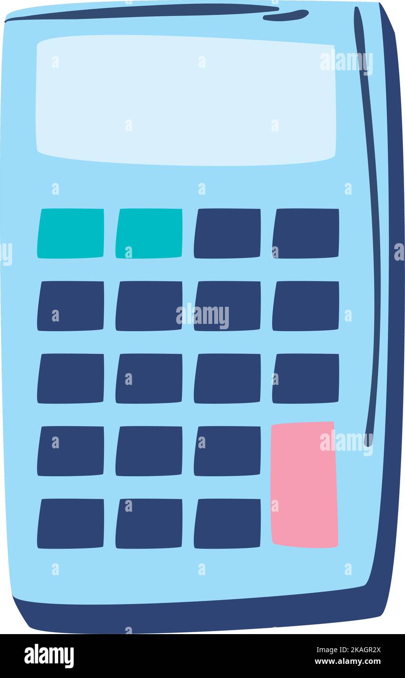 flat blue calculator Stock Vector Image & Art - Alamy