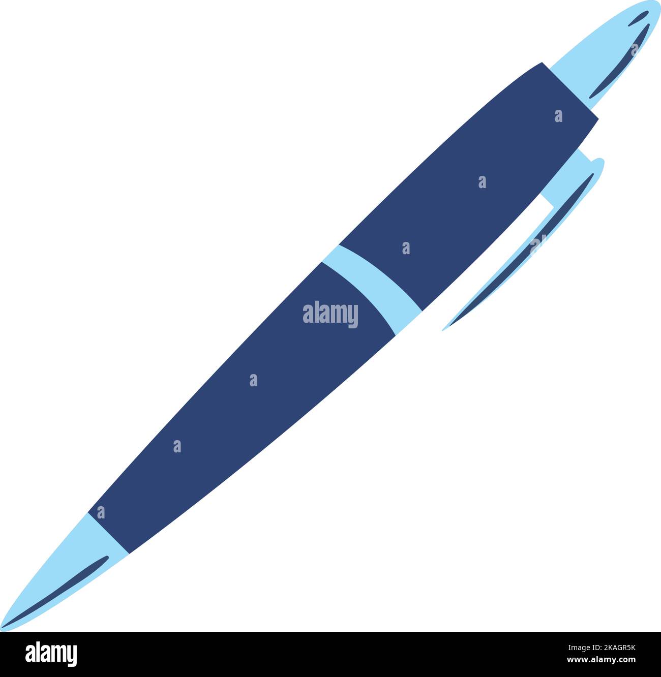 flat blue pen Stock Vector Image & Art - Alamy