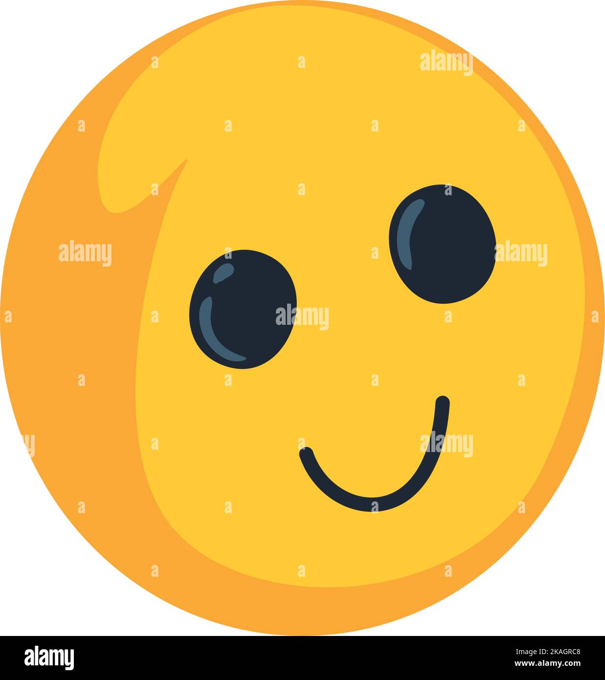 flat happy emoji Stock Vector Image & Art - Alamy