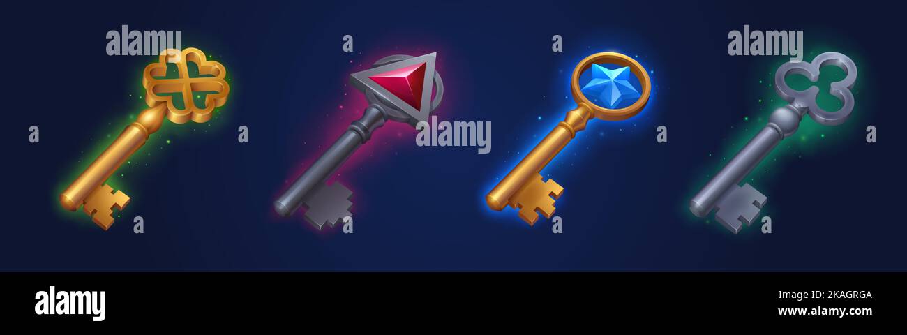 Vintage old keys of house door lock. Symbol of secret, security, magic ...