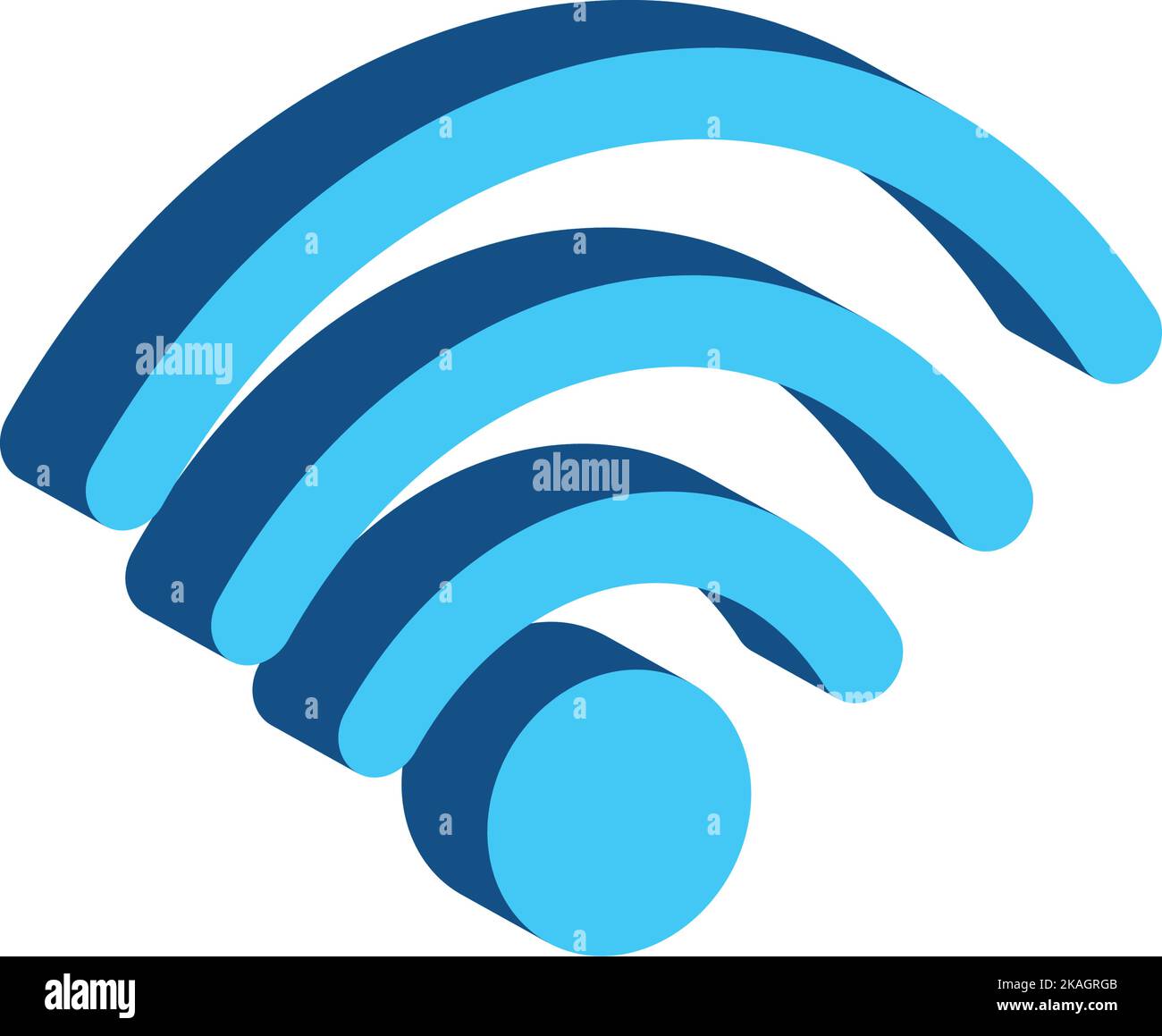 flat blue wifi signal Stock Vector Image & Art - Alamy
