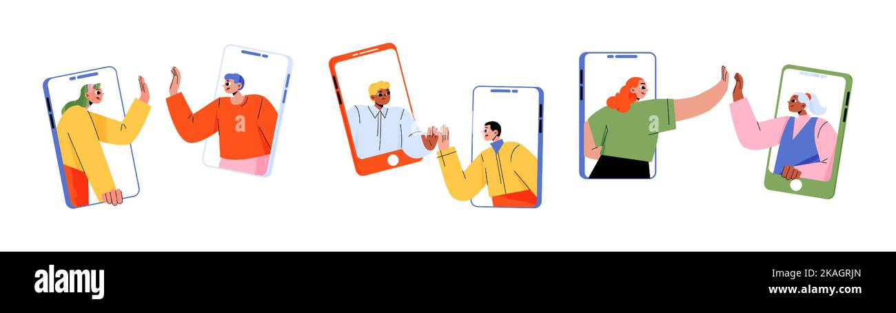 Five teen phone Stock Vector Images - Alamy