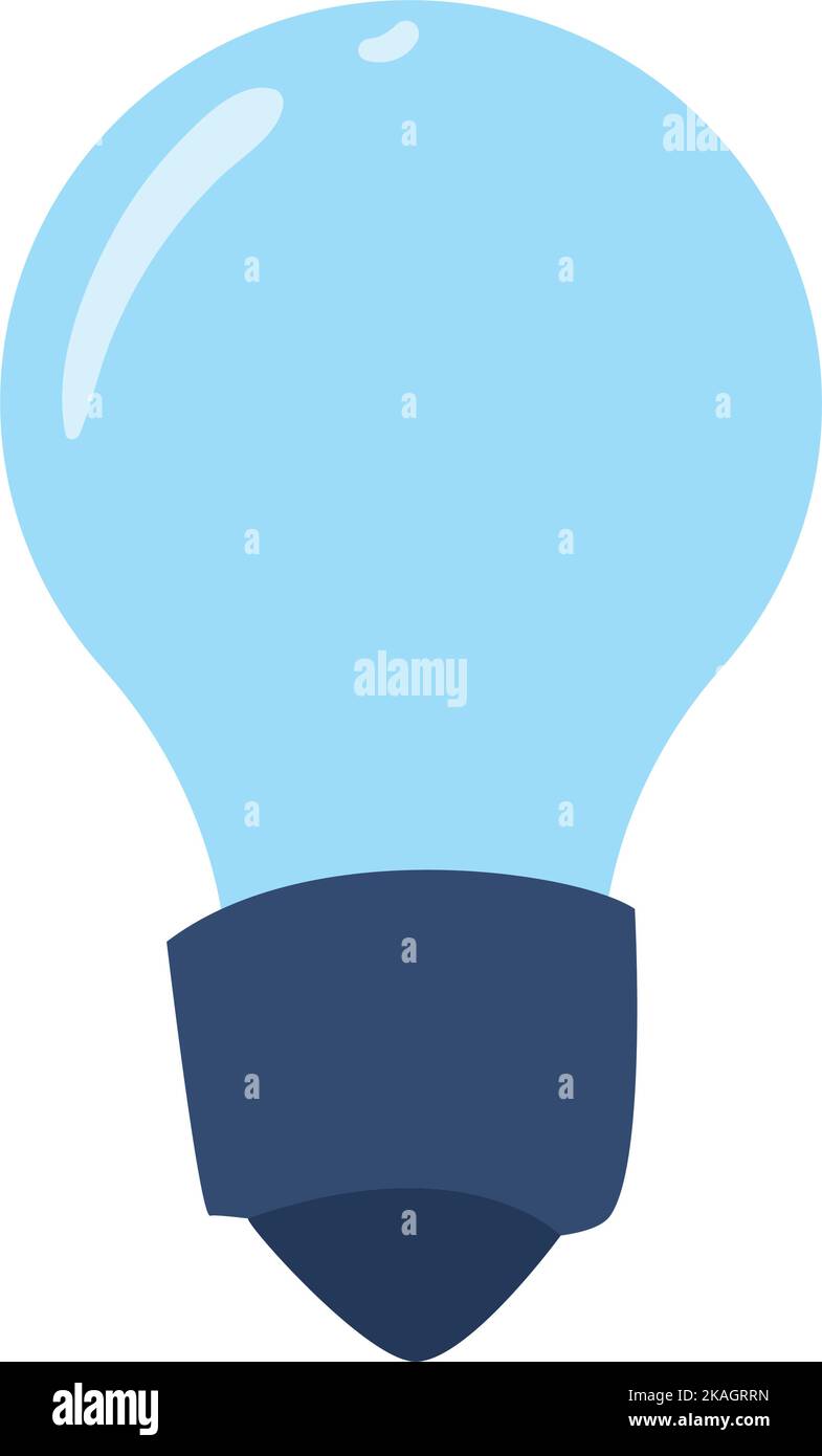 flat blue light bulb Stock Vector Image & Art - Alamy