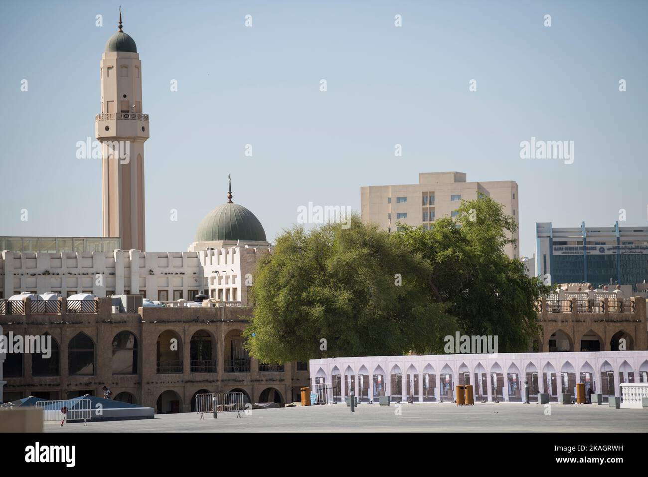 Doha, Qatar, May,6,2019, Traditional Arabian mosque with minarets in ...