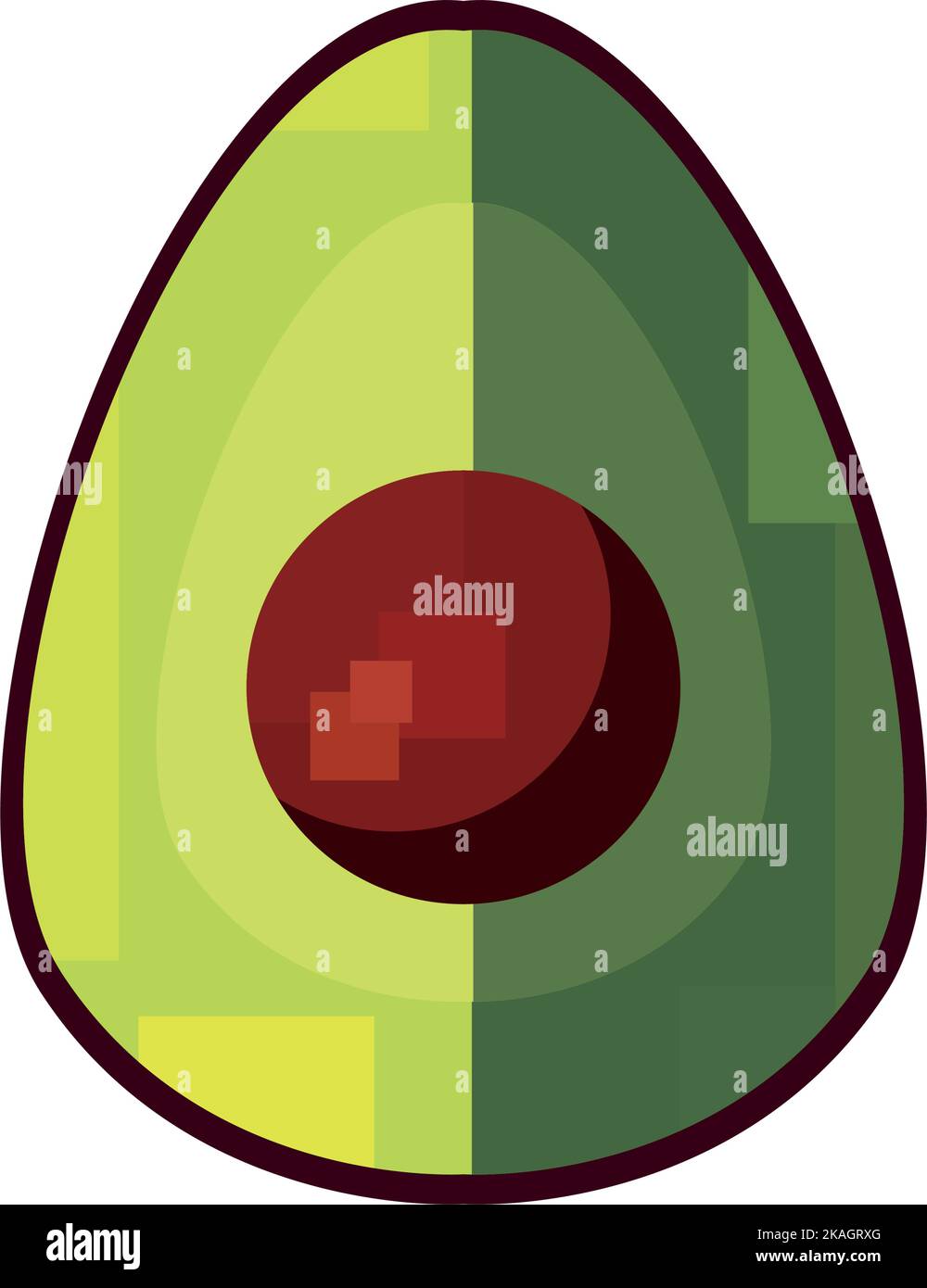 flat avocado design Stock Vector Image & Art - Alamy