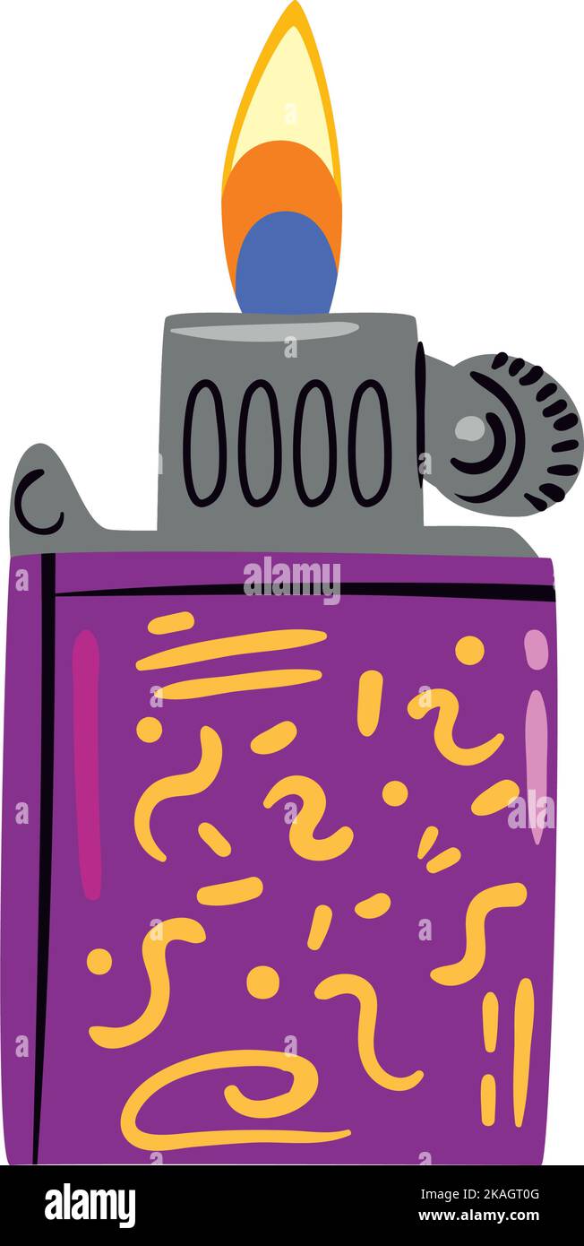 flat purple lighter design Stock Vector Image & Art - Alamy