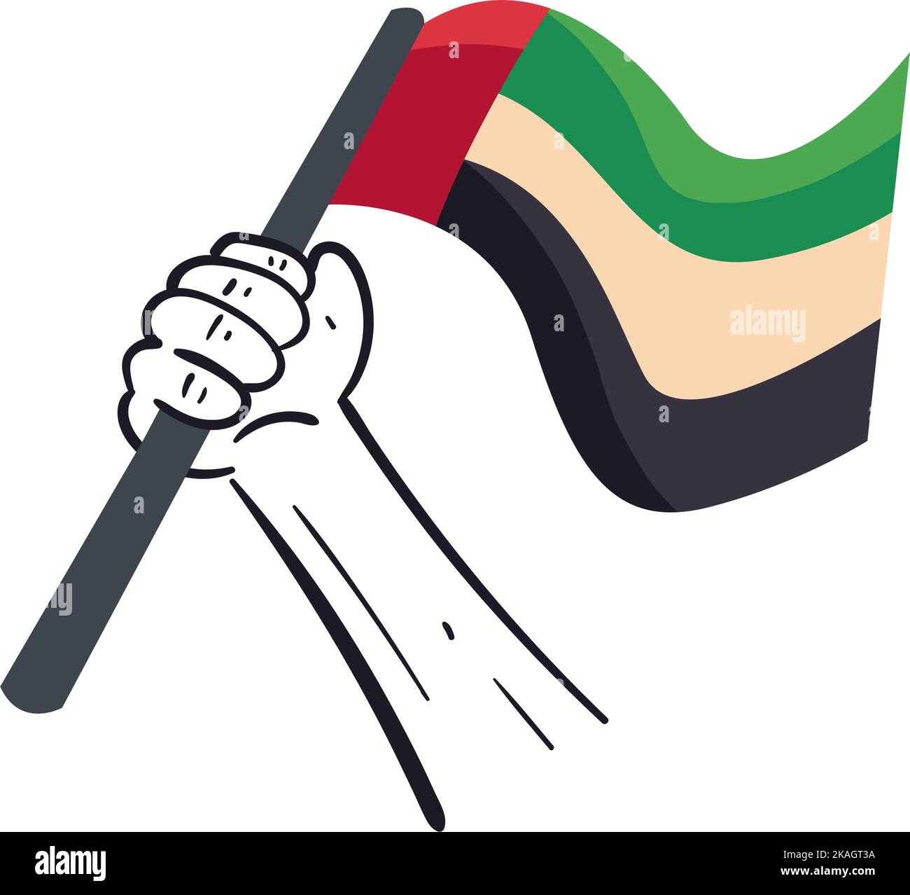Uae flag hand Stock Vector Images - Alamy
