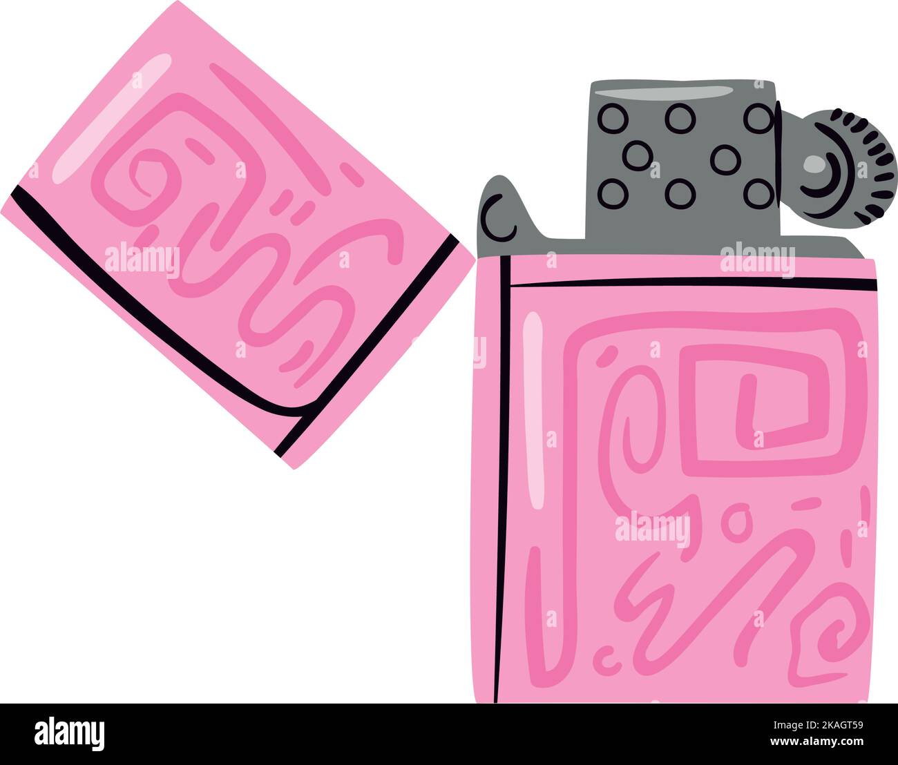 flat pink lighter design Stock Vector Image & Art - Alamy
