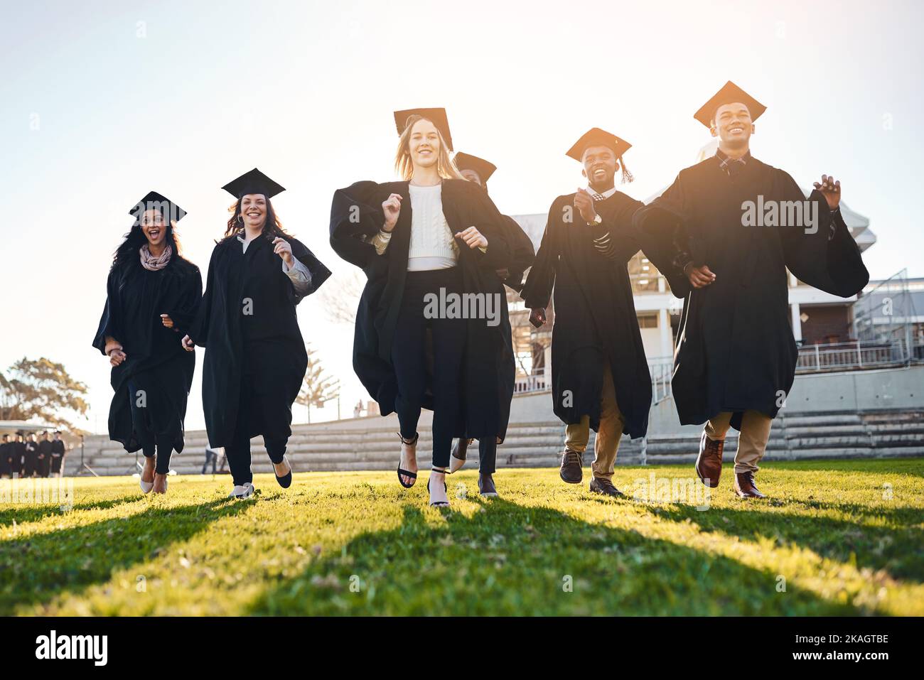 College students running on campus hi-res stock photography and images ...