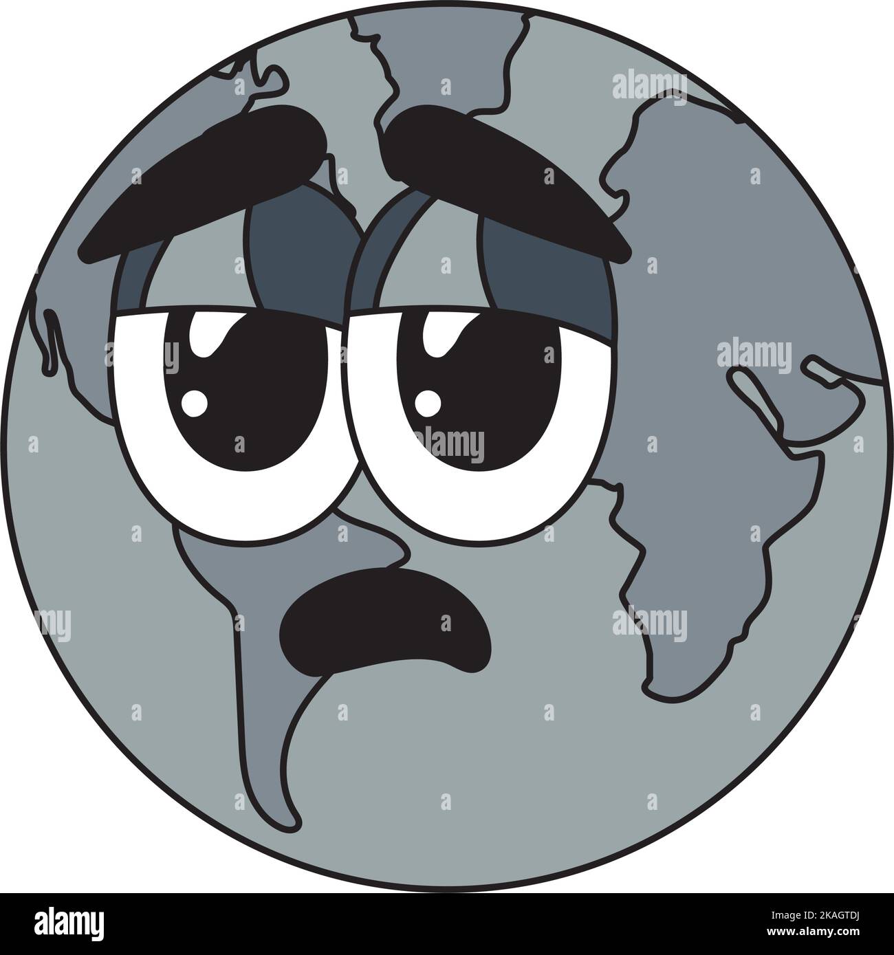 flat sad planet Stock Vector Image & Art - Alamy