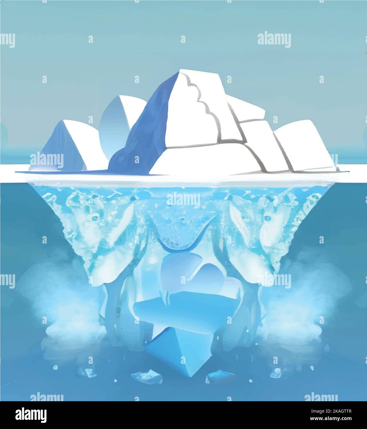Antarctic fjord Stock Vector Images - Alamy