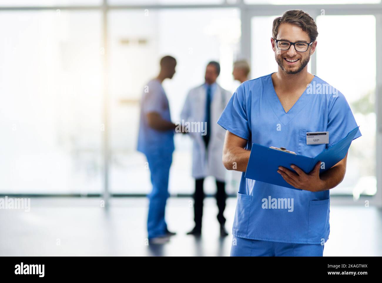 Getting ready to discharge my patient. Portrait of a young doctor ...