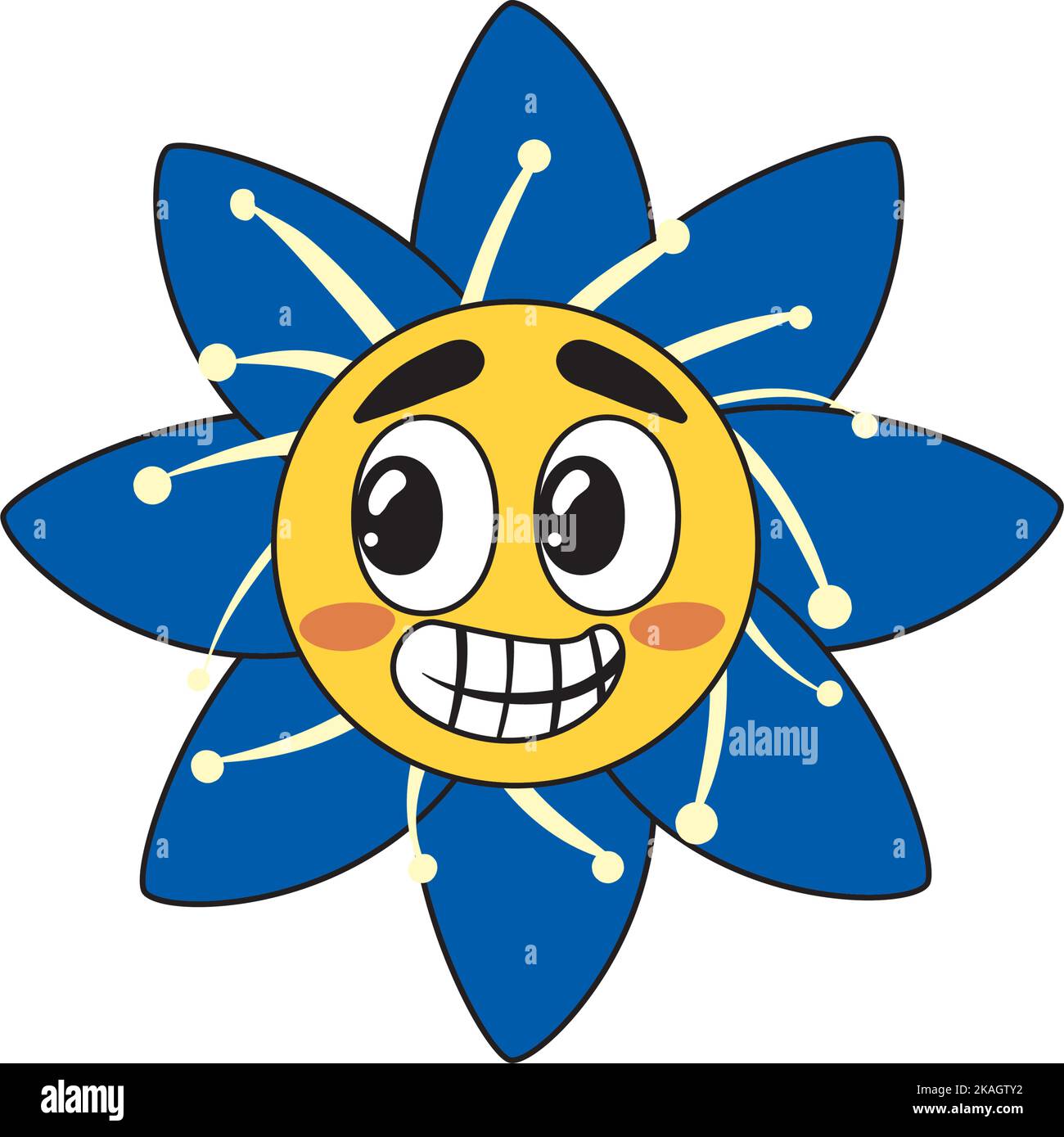 flat smiling flower Stock Vector Image & Art - Alamy