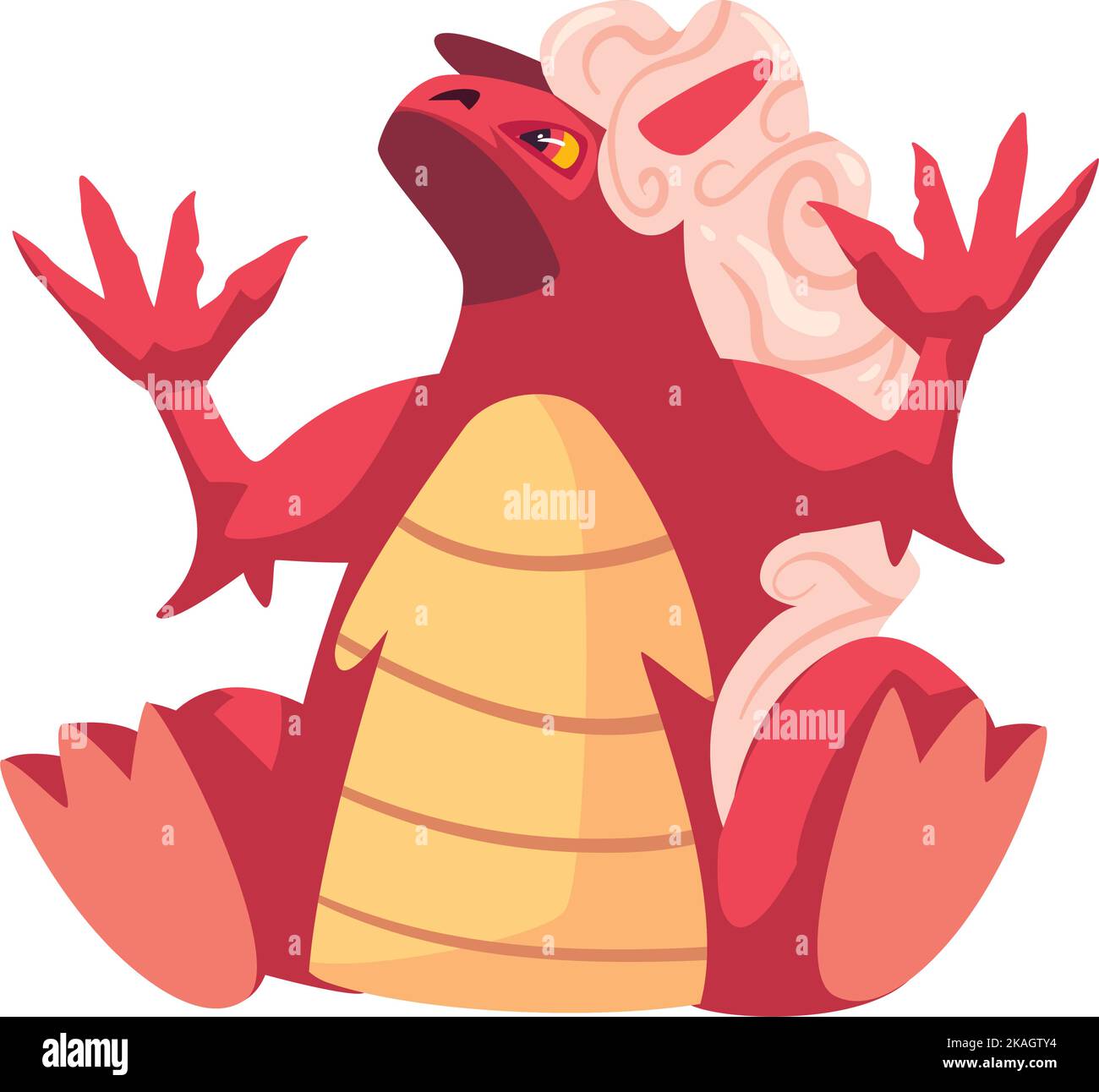 flat cute dragon Stock Vector Image & Art - Alamy