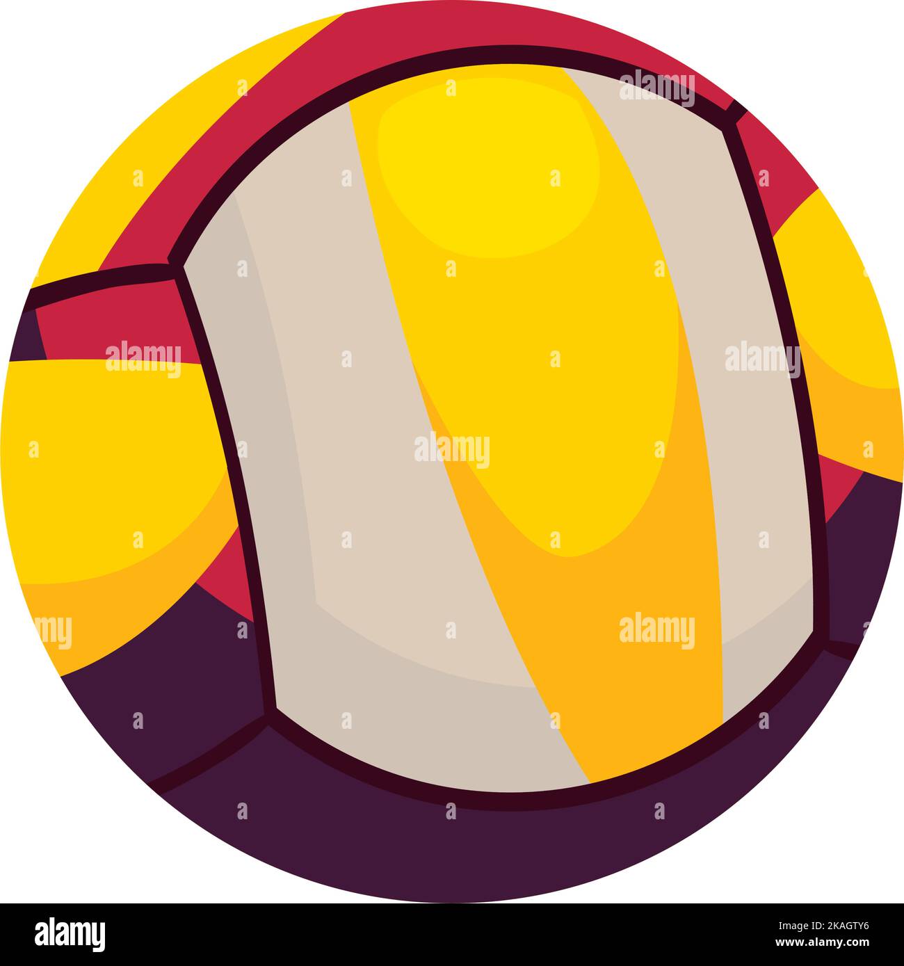flat volleyball ball Stock Vector Image & Art - Alamy