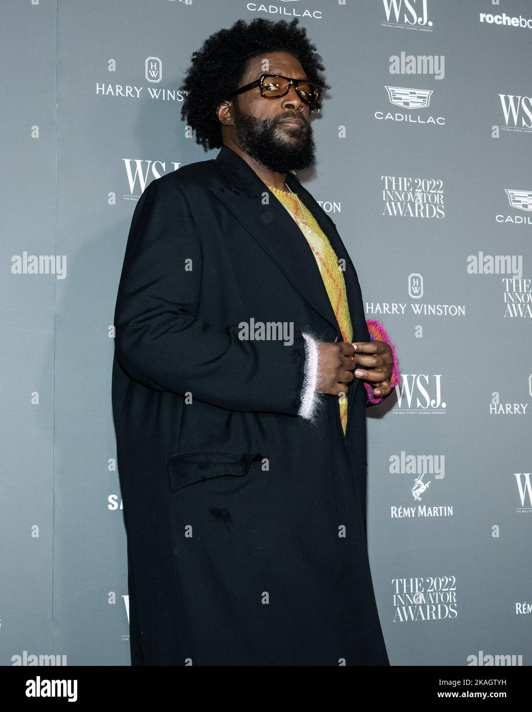 New York, United Stated. 02nd Nov, 2022. Questlove arrives on the red carpet for the WSJ ...
