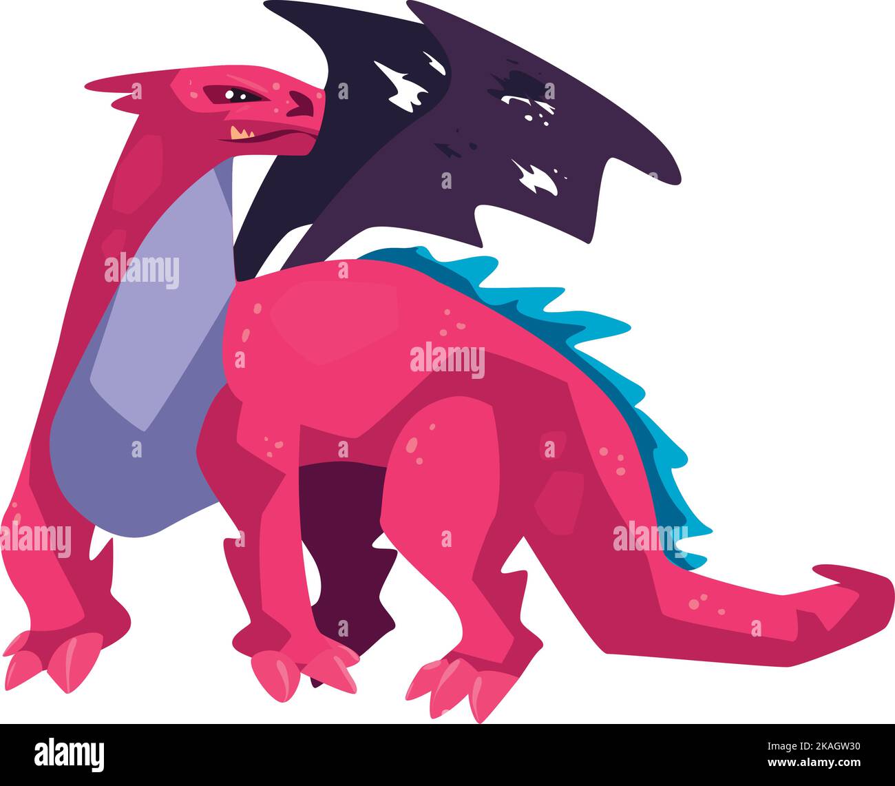 flat pink dragon Stock Vector Image & Art - Alamy