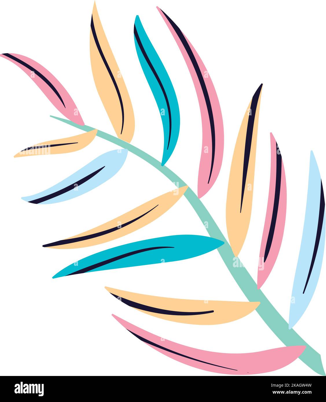 flat pastel leaf design Stock Vector Image & Art - Alamy