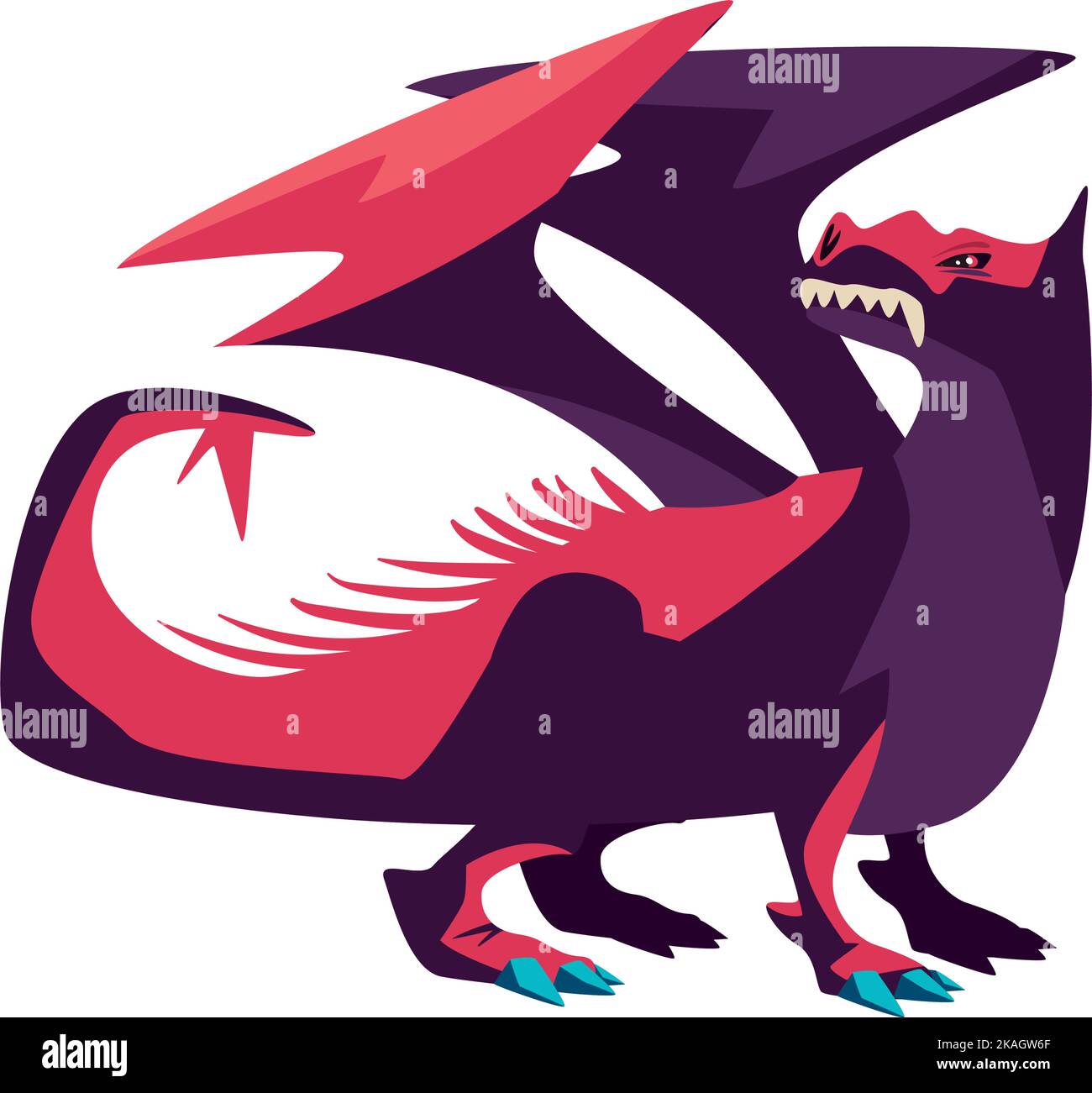 flat dragon design Stock Vector Image & Art - Alamy