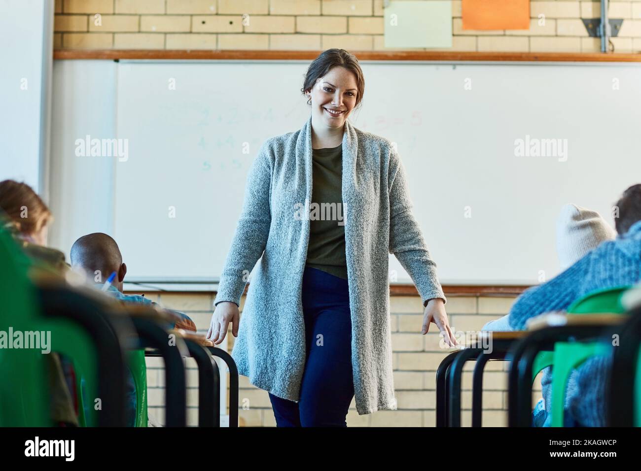 Female teacher at school hi-res stock photography and images - Alamy