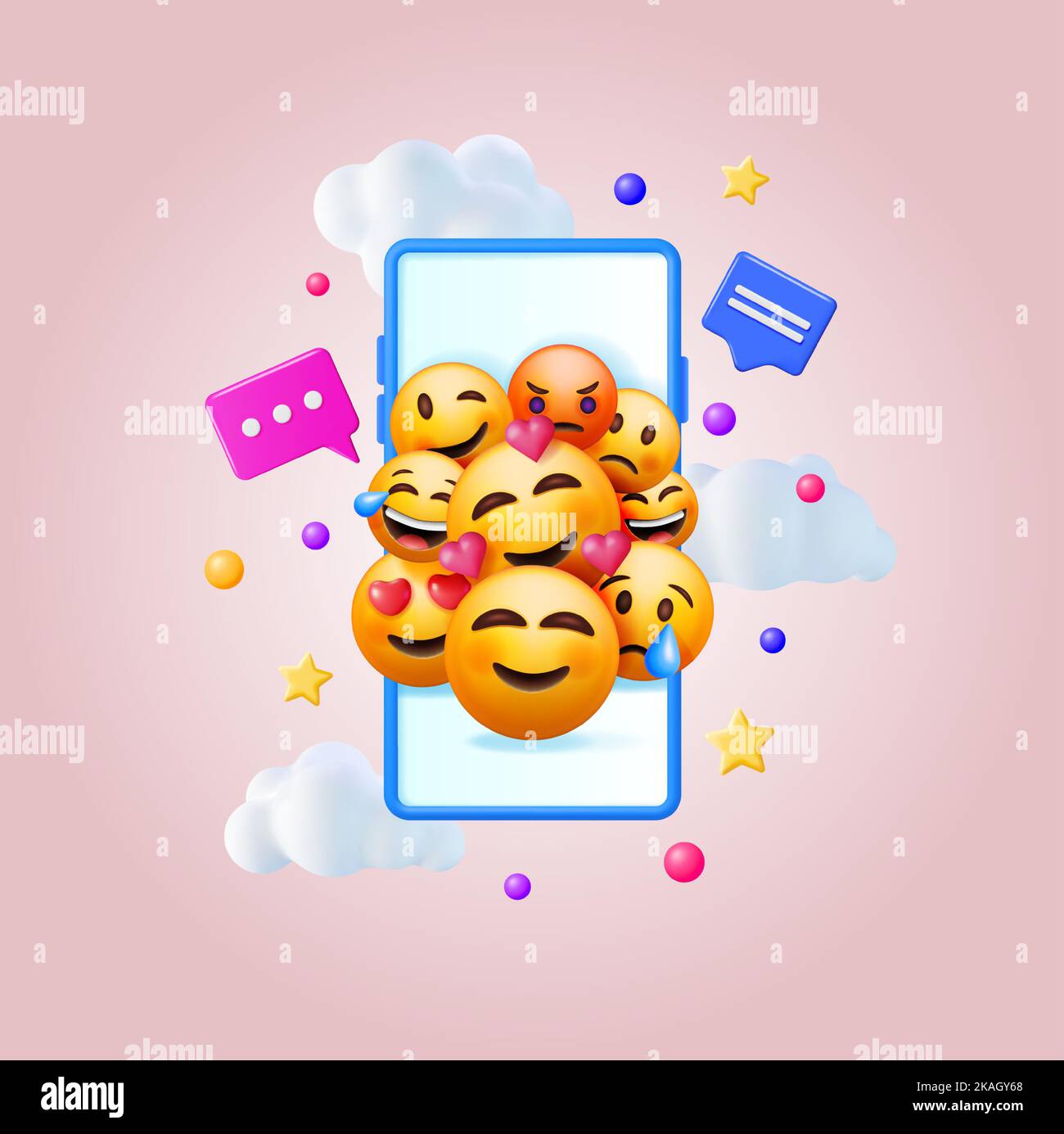 Sad face emoji phone hi-res stock photography and images - Alamy