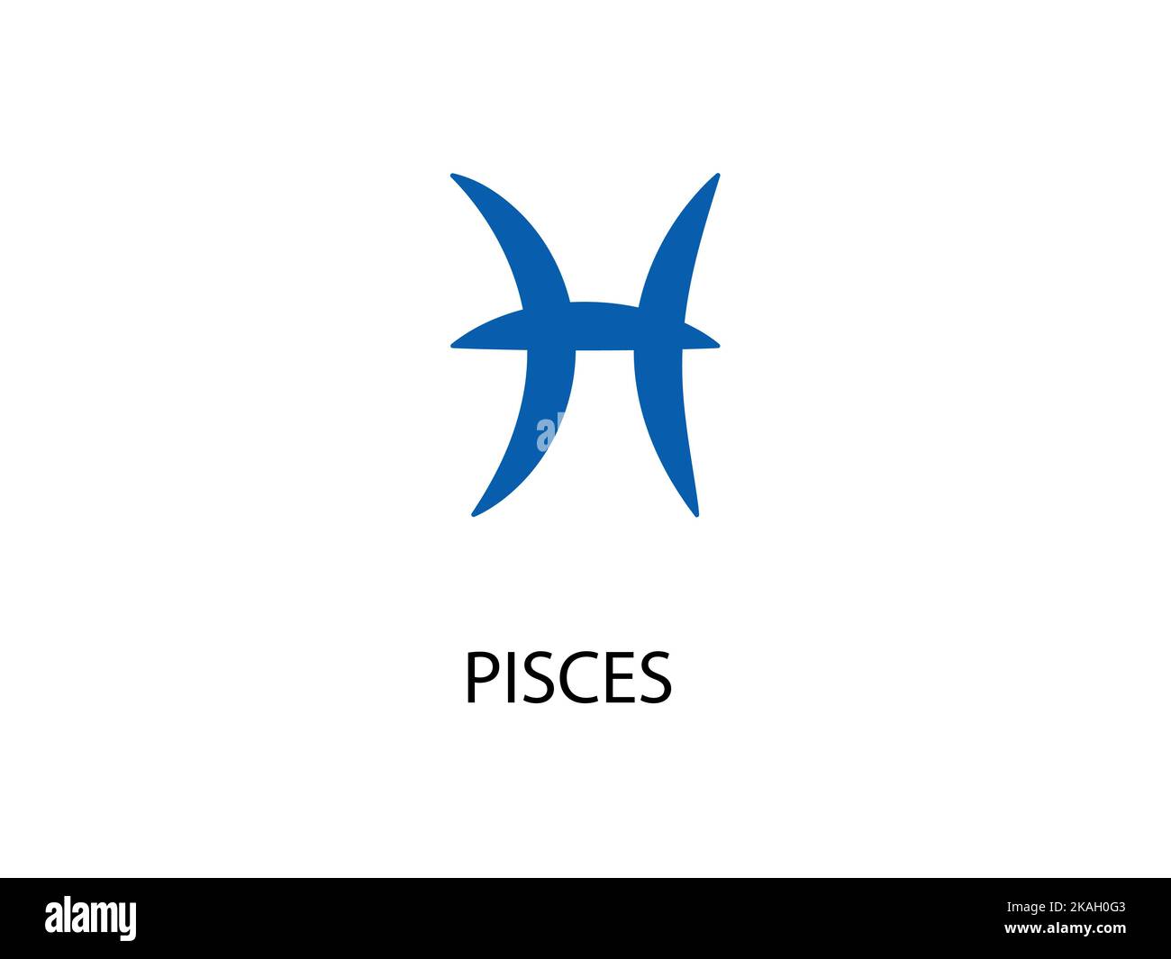 Pisces Symbol of the Horoscope. Zodiac Sign. Vector illustration of ...