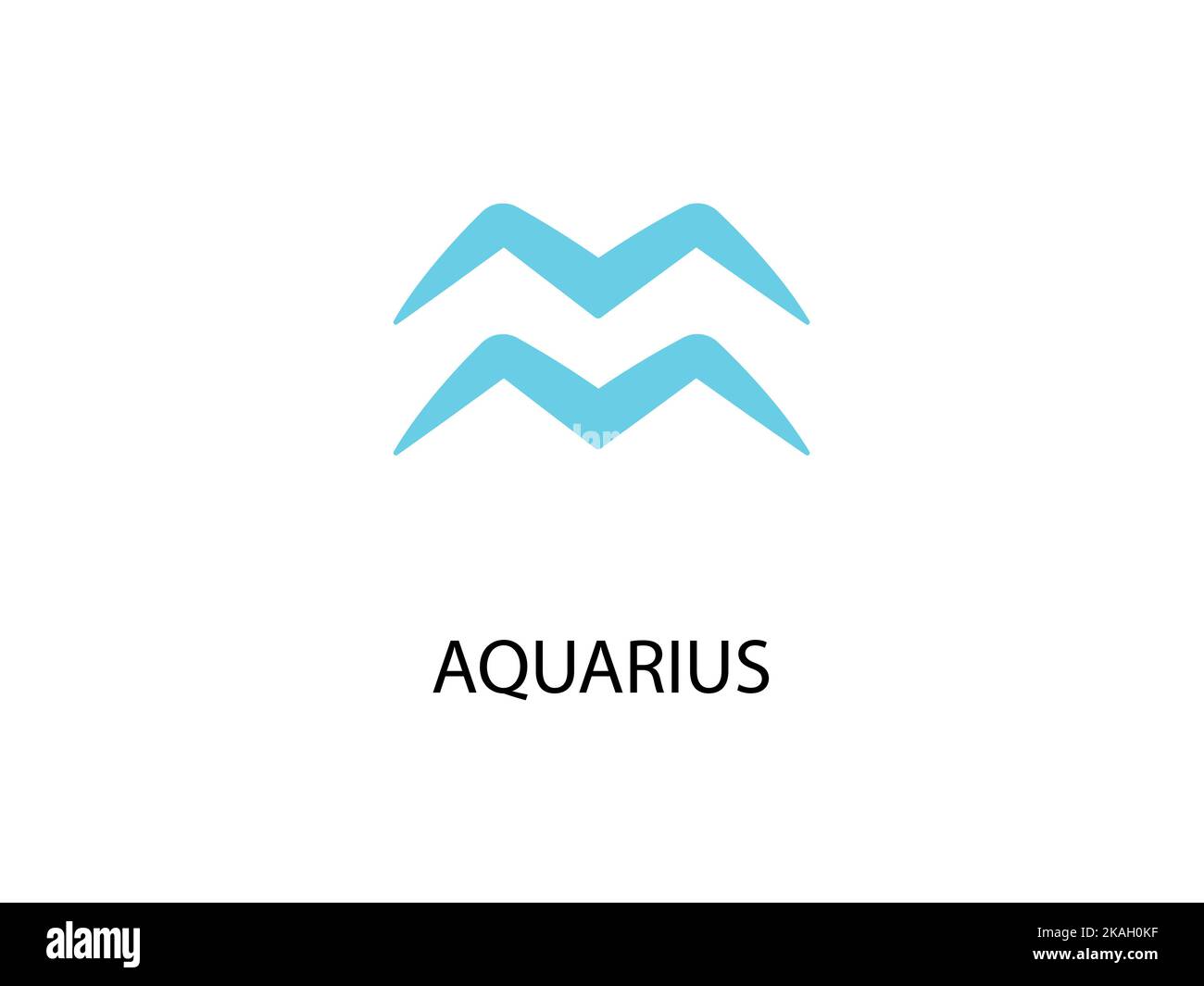 Aquarius Symbol of the Horoscope. Zodiac Sign. Vector illustration of ...