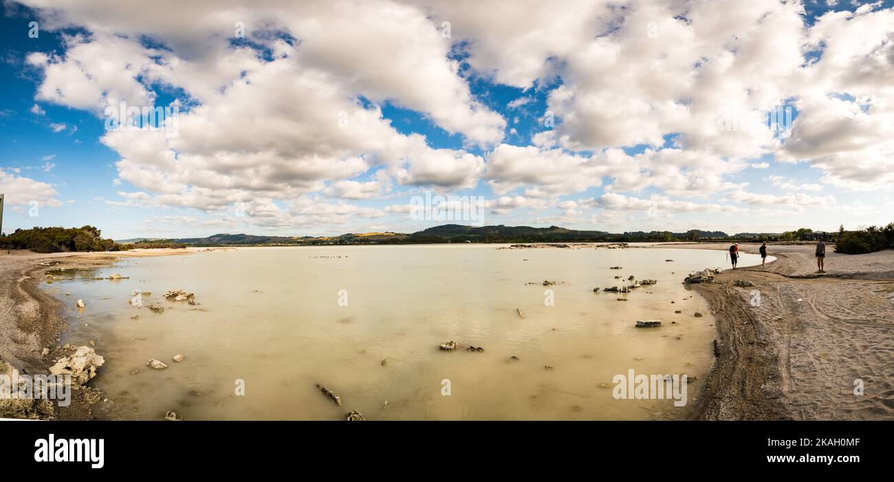 Alkaline lake in New Zealand Stock Photo - Alamy