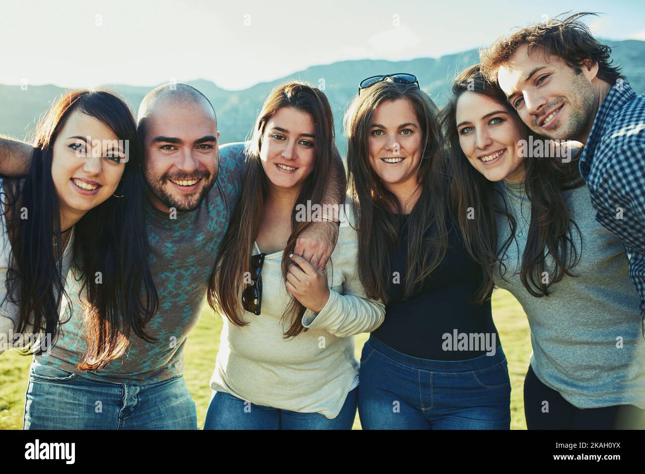We just know that well be friends forever. Portrait of a group of ...