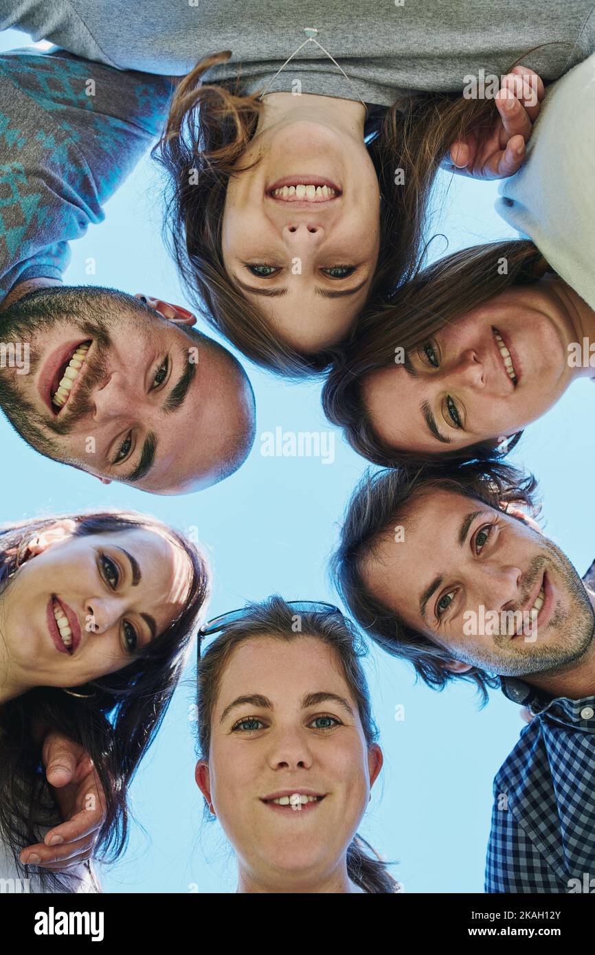 Our inner circle. Portrait of a group of friends standing with their ...