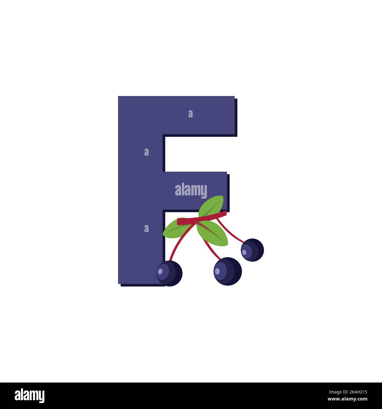 Farkleberry Fruit Alphabet. Clip Art Vector, Illustration for kids ...