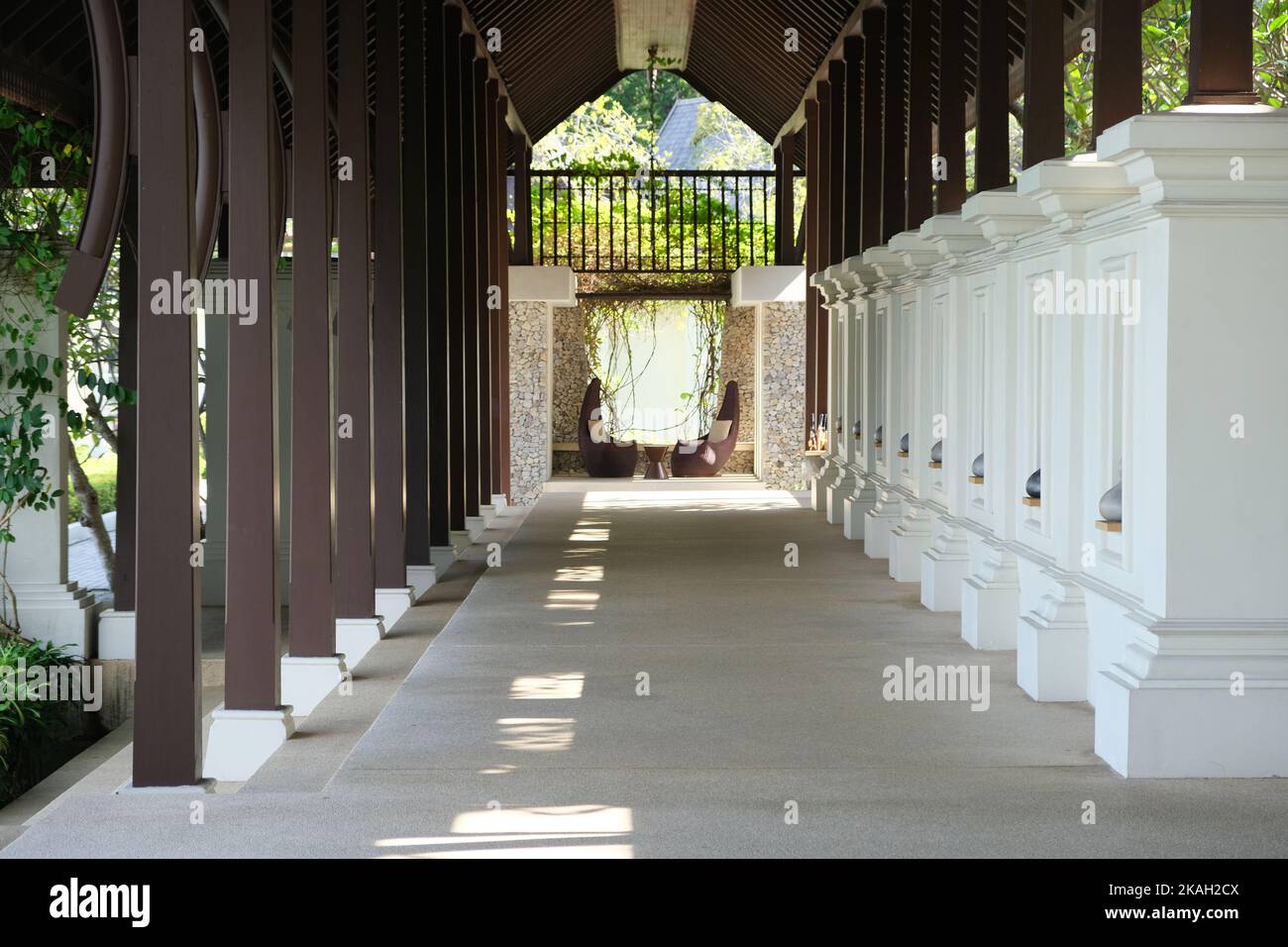 Beautiful corridor at Pangkor Laut resort, Malaysia Stock Photo - Alamy