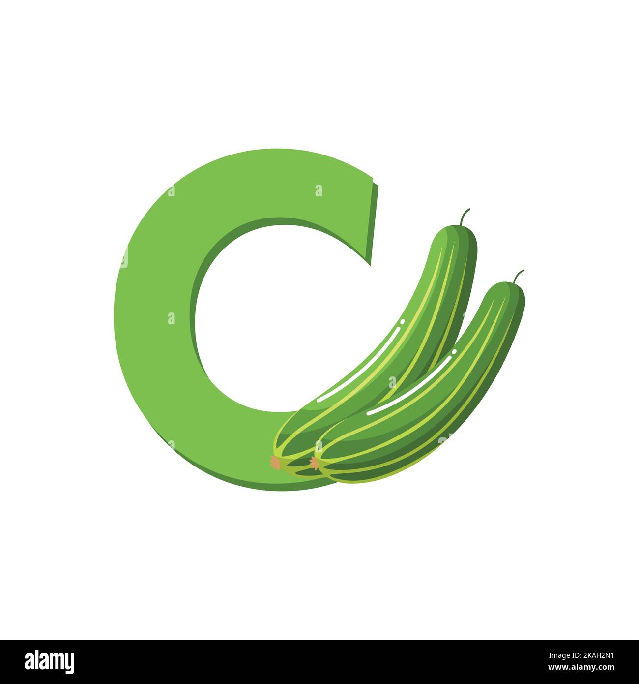 Sliced cucumber vector concept Stock Vector Images - Alamy