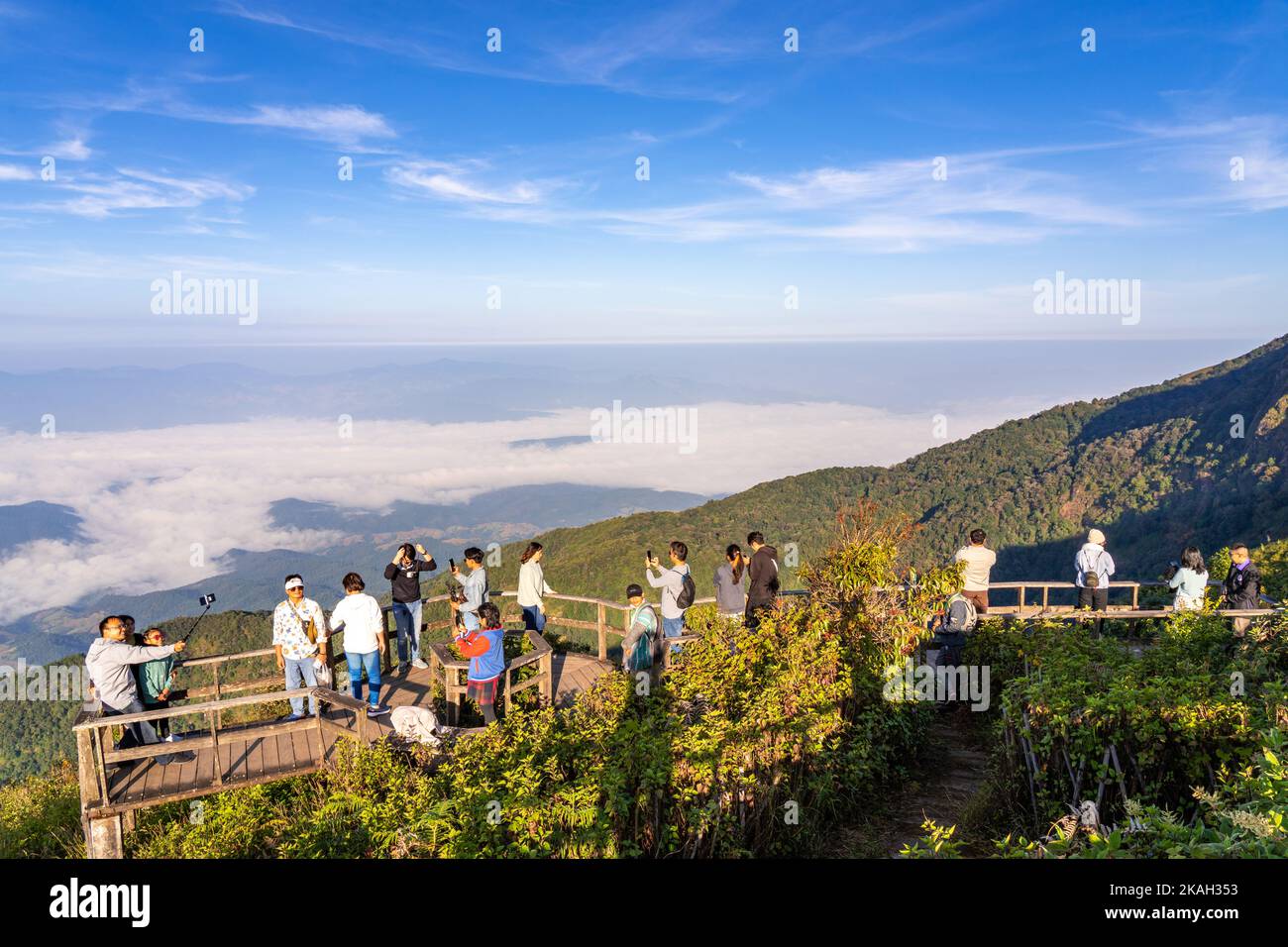 Chiang Mai, Thailand - 2 November 2022 - Visitors taking their morning ...