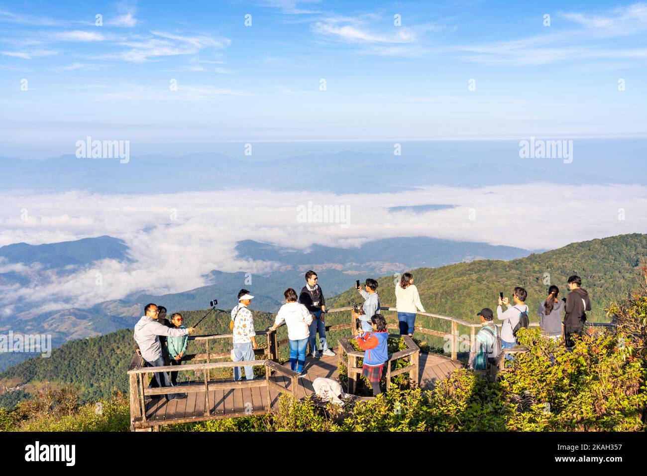 Chiang Mai, Thailand - 2 November 2022 - Visitors taking their morning ...