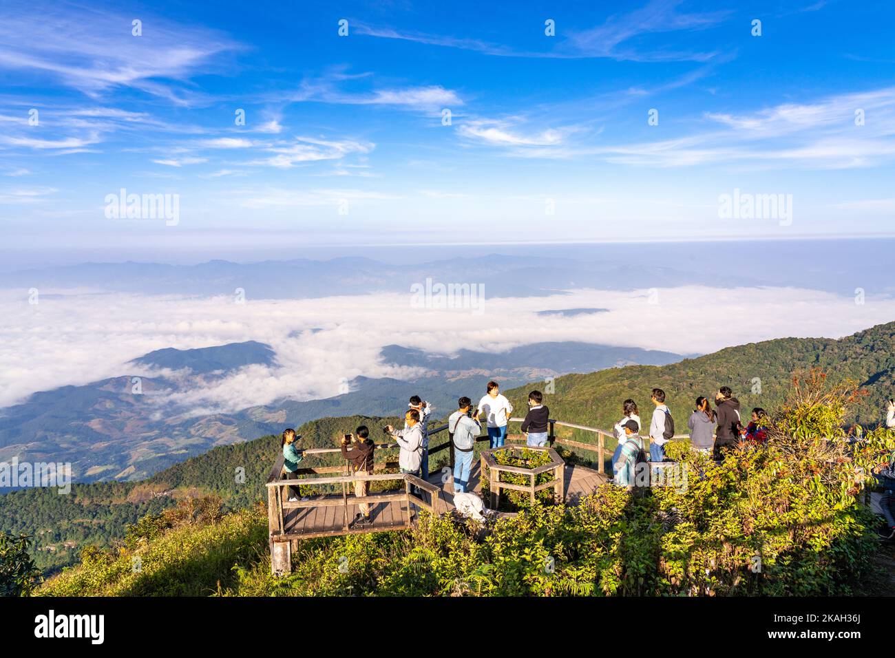 Chiang Mai, Thailand - 2 November 2022 - Visitors taking their morning ...