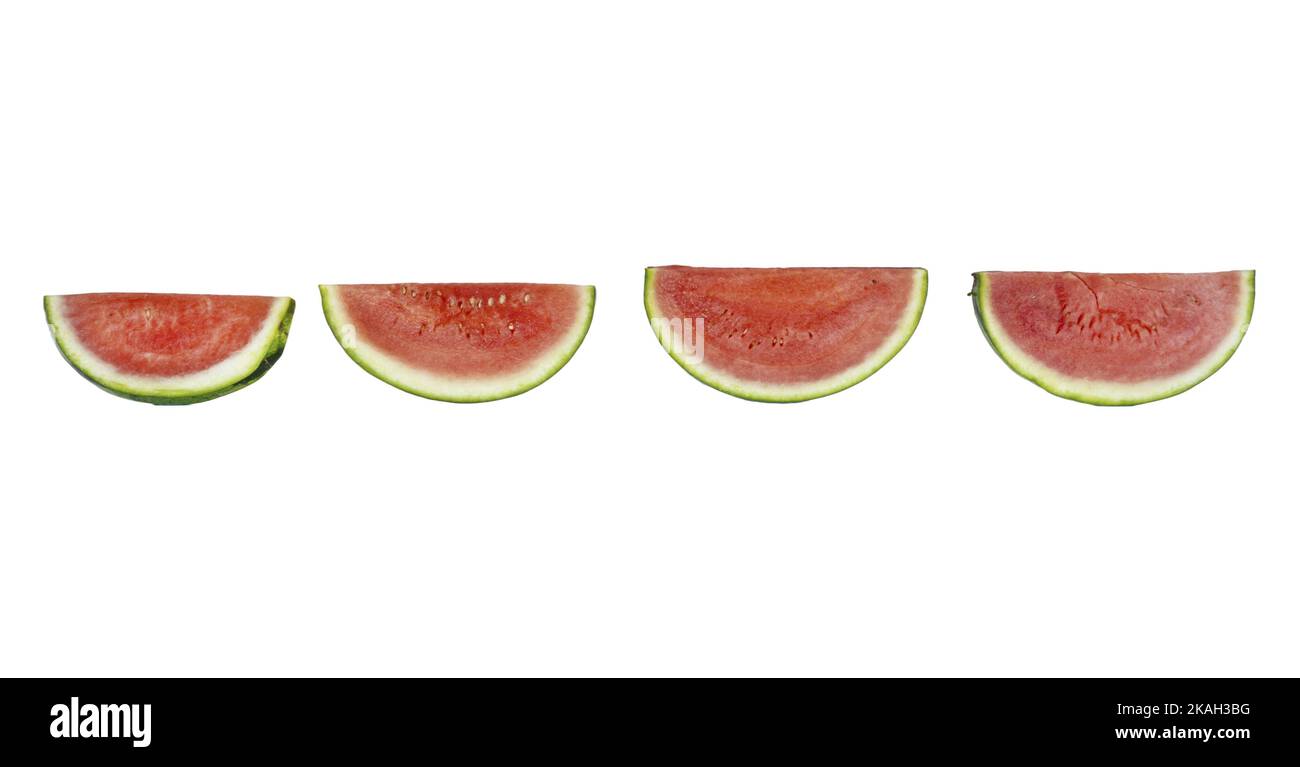 a watermelon slices cut on a transparent background Stock Photo - Alamy