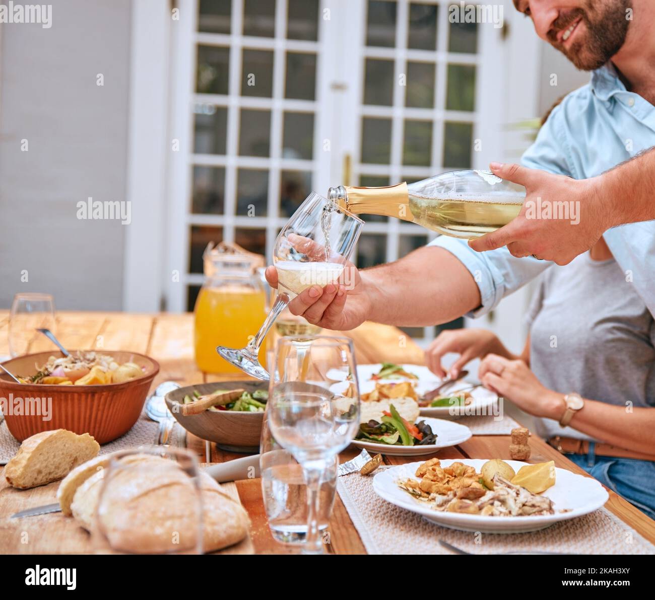 Sitting eating food and drink dining table hi-res stock photography and ...