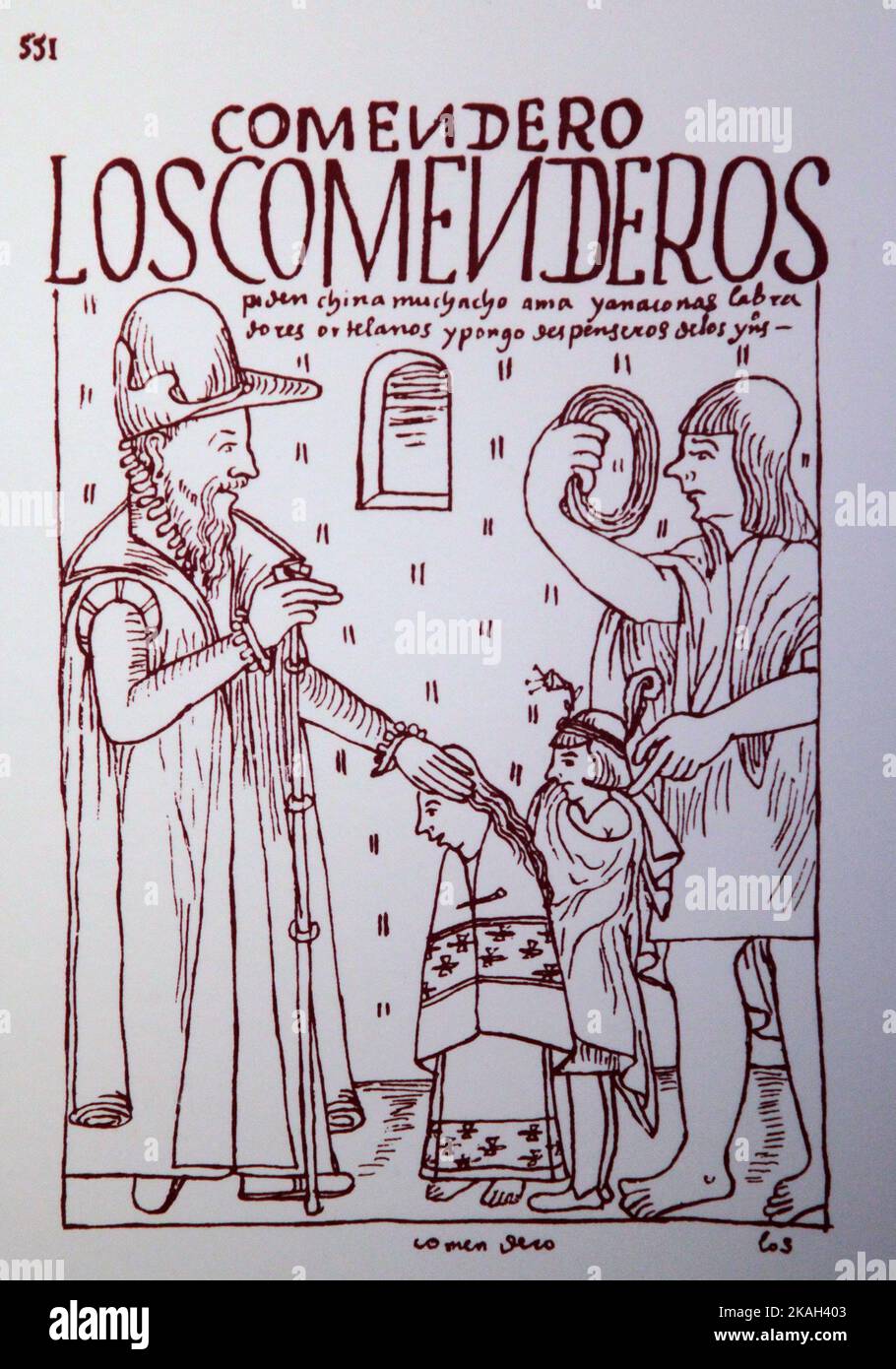 551.A Spanish encomendero demands many native servants.by Felipe Guamán ...