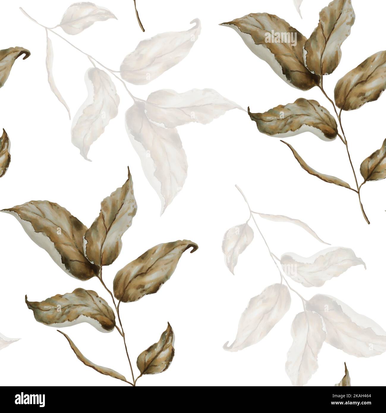 Leaf seamless pattern Stock Photo - Alamy