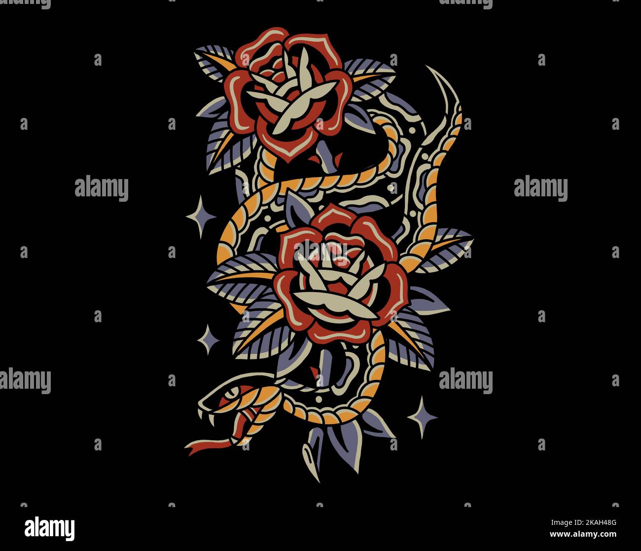 Old school traditional wallpapers tattoo inspired cool graphic design ...