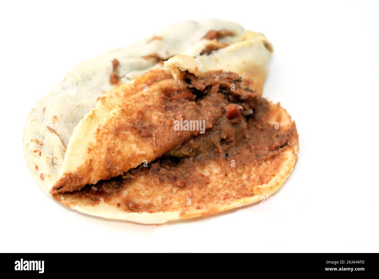 Shami Syrian pita bread with mashed fava beans mixed with oil, sesame ...