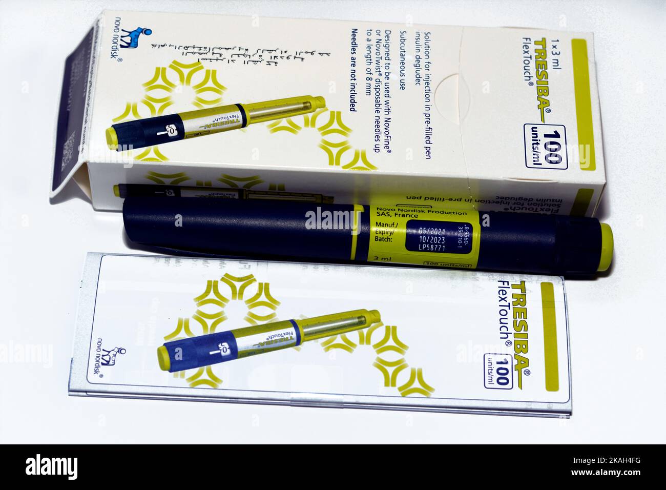 Cairo, Egypt, October 4 2022: Tresiba FlexTouch 100 units per ml by ...