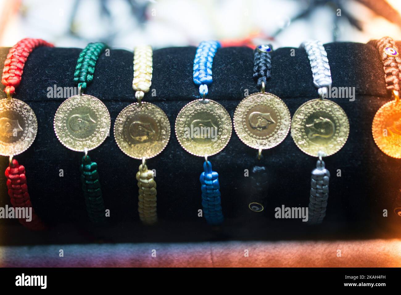 Turkish Gold Coins with portrait in view Stock Photo - Alamy