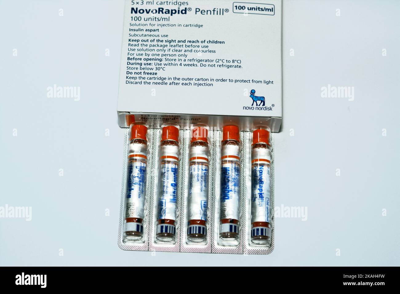 Cairo, Egypt, October 4 2022: NovoRapid 100 units ml solution for ...