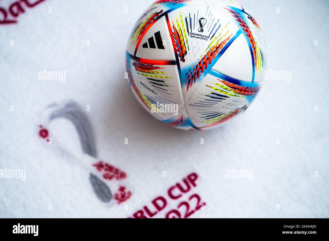 DOHA, QATAR, AUGUST 30, 2022: Fifa world Cup 2022 in Qatar. Football ...