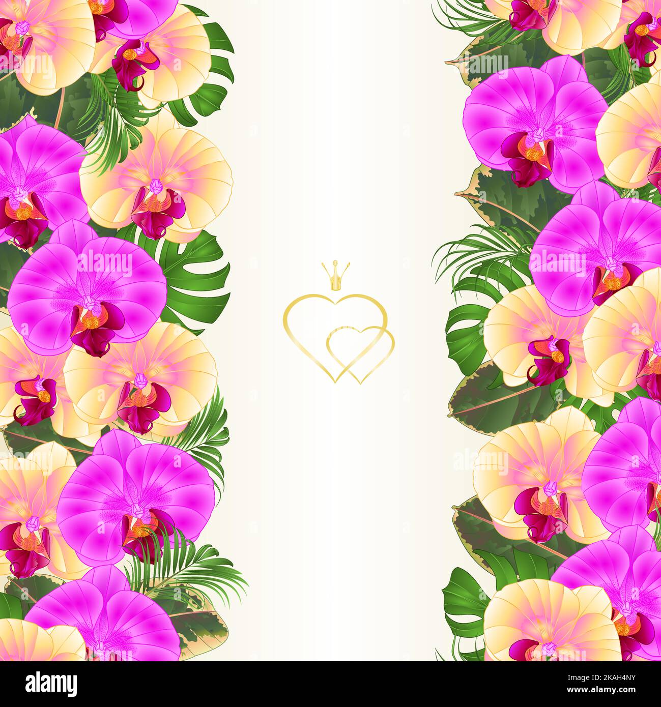 Vertical floral arrangement Stock Vector Images - Alamy