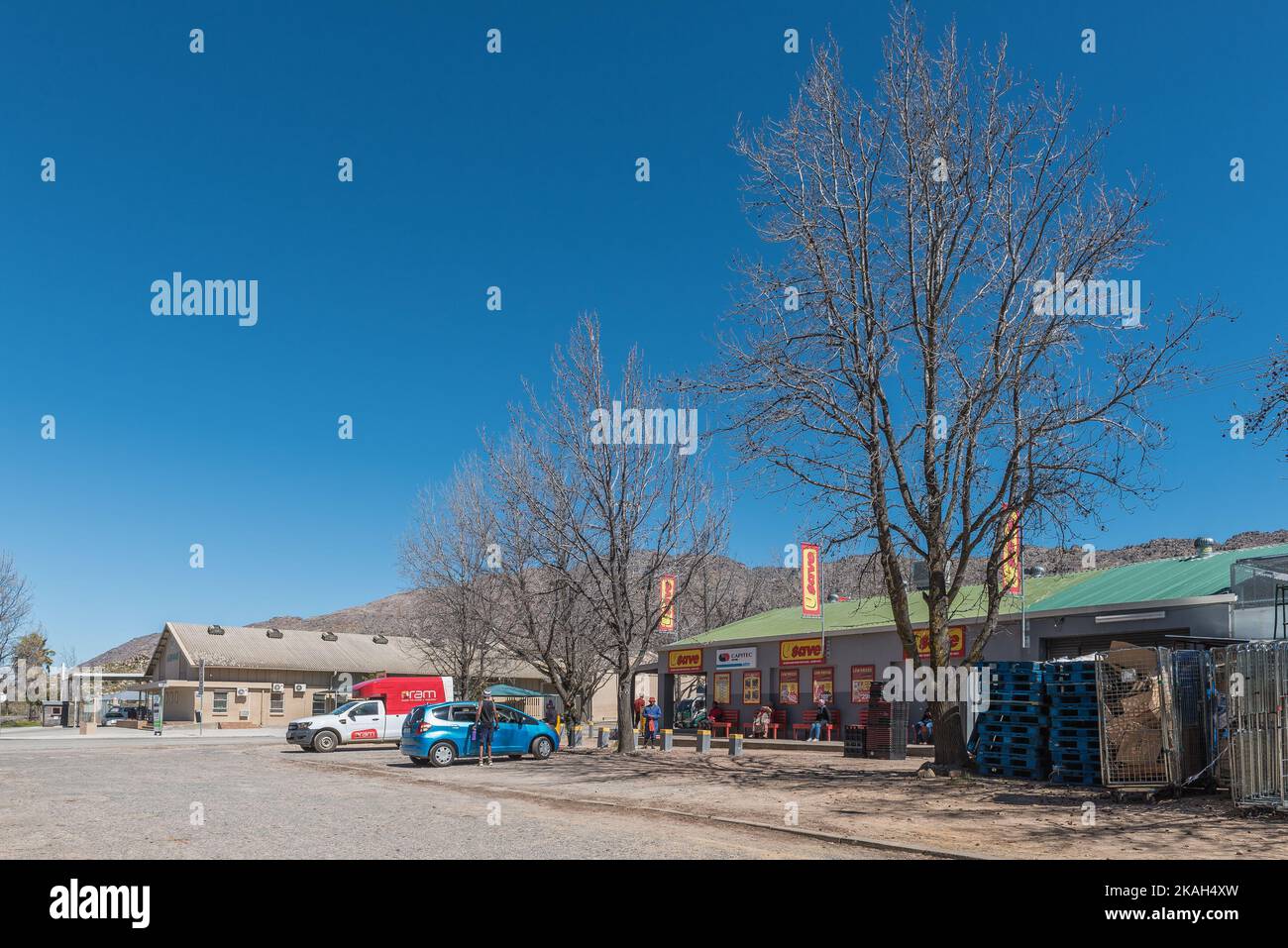 OP DIE BERG, SOUTH AFRICA - SEP 9, 2022: A street scene, with a ...